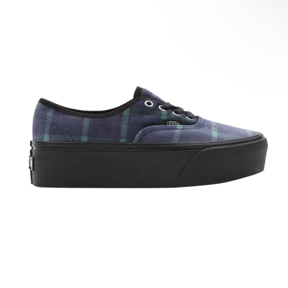 Vans | Shoes | Vans Old Skool Stackform Velvet Plaid Sneaker Platforms ...